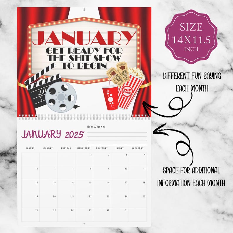 2025 Funny Memes Calendar, Here We Go Again Calendar, Funny 2025 ...