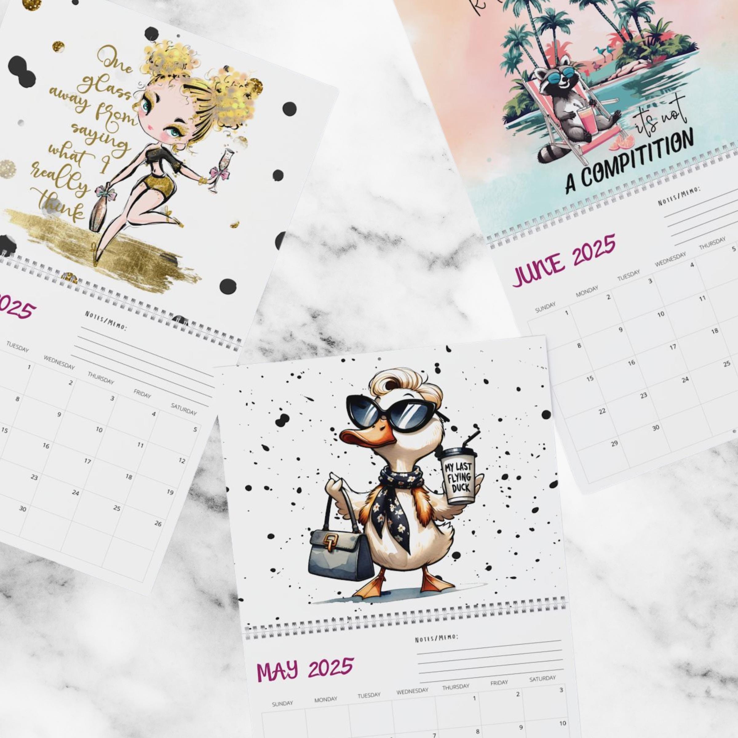 2025 Funny Memes Calendar, Here We Go Again Calendar, Funny 2025 ...