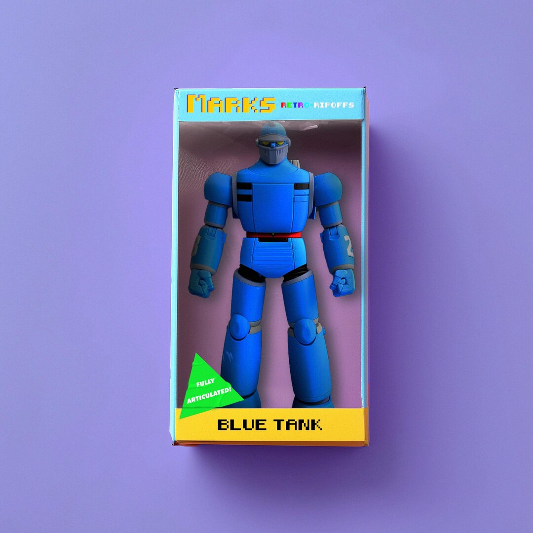 Blue Tank 'gigantor' Retro Robot Classic 14-inch Collectible Figure ...