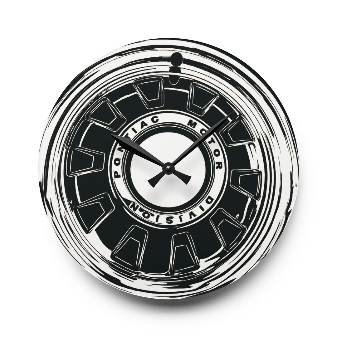 1960s Pontiac Poverty Hubcaps Wall Clock | Retro Car Parts Decor - Etsy