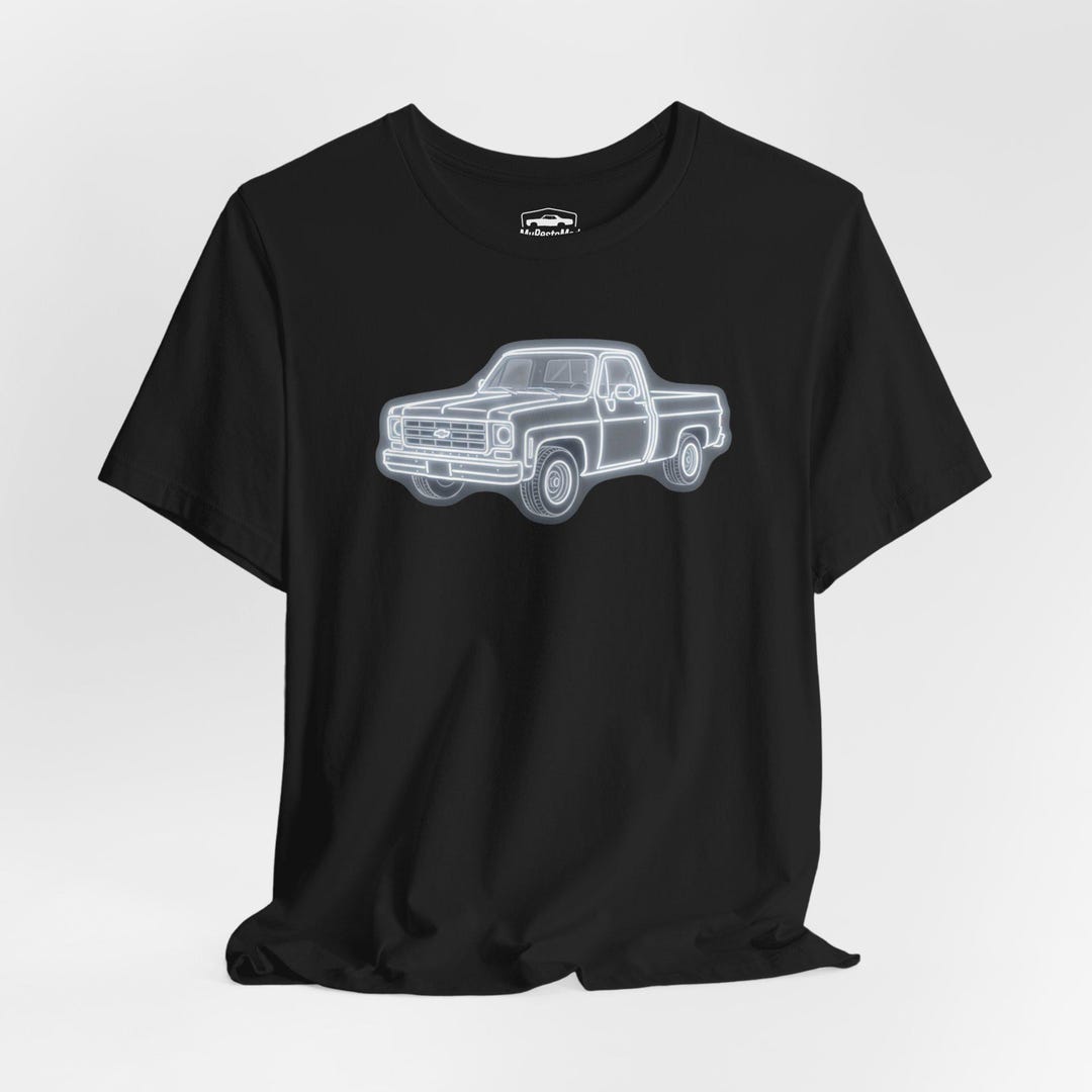 1980 Chevy C10 Squarebody Truck T-shirt | Neon Collection - Etsy