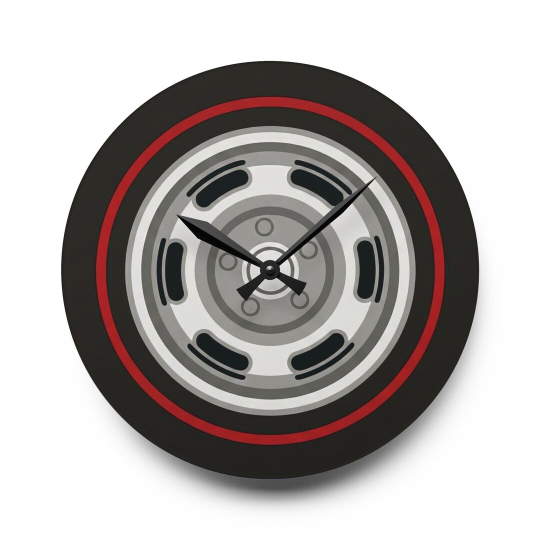 1964 Pontiac Rally Wheel Redline Tire Acrylic Wall Clock - Etsy