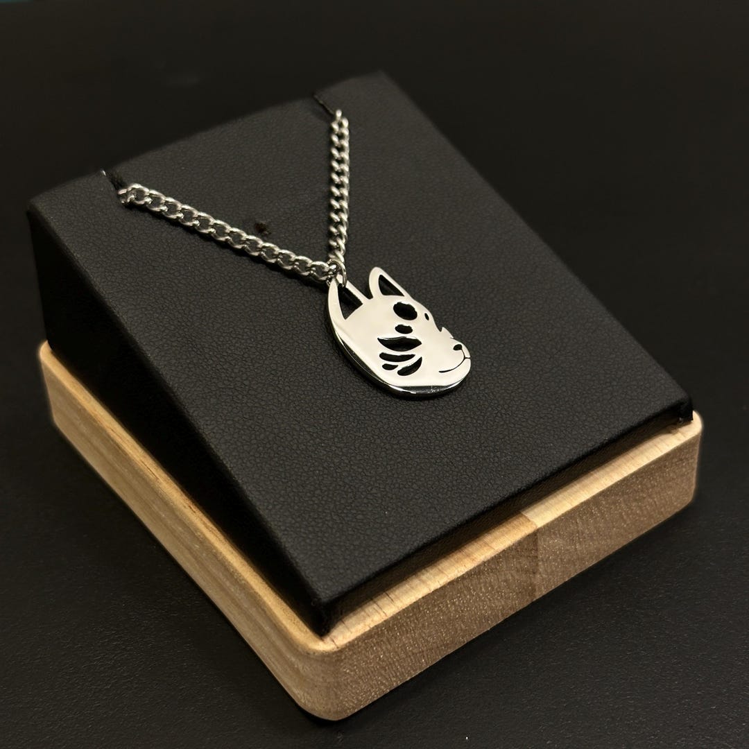 Kitsune Necklace / Japanese Fox / Stainless Steel Pendant / Cute Anime ...