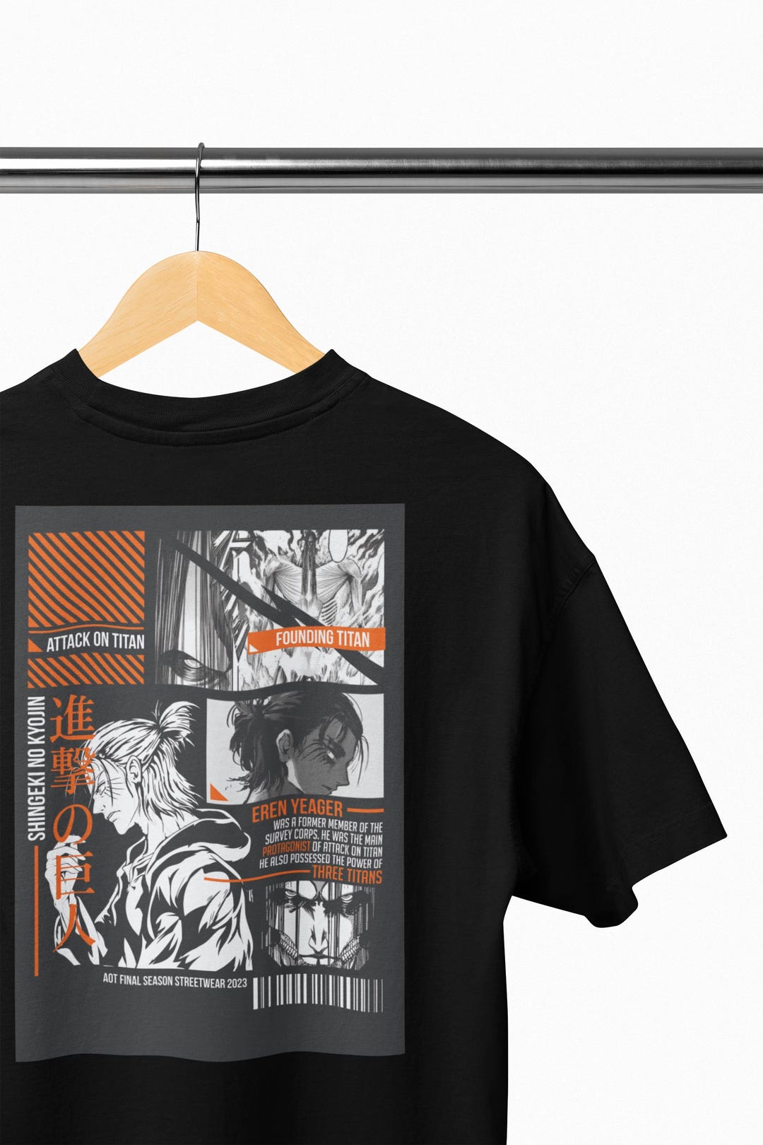 Eren Yeager Anime T-shirt, Attack on Titan Tee, Manga Japan Shirt ...