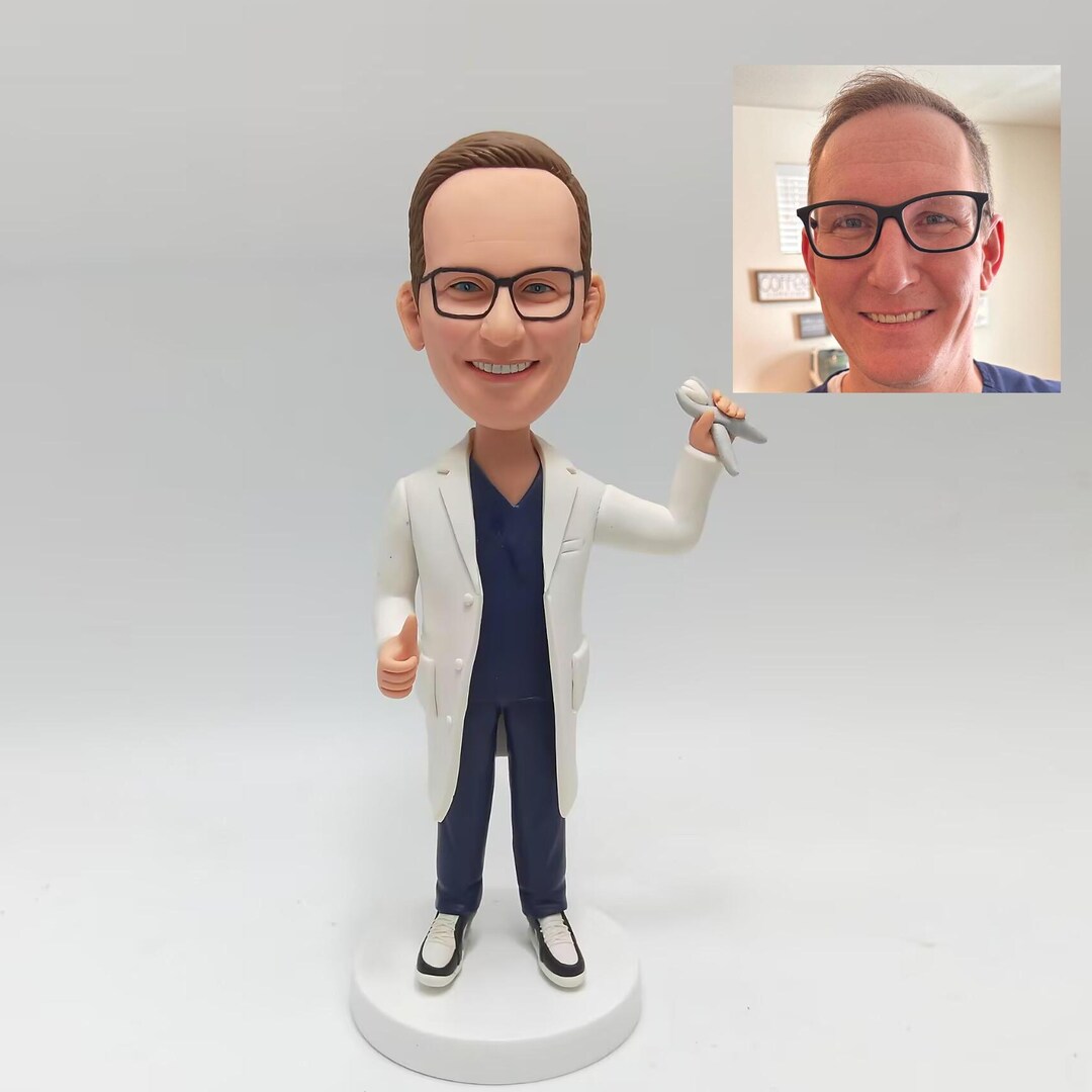 Personalized Doctor Bobblehead Custom Figurine With Stethoscope ...