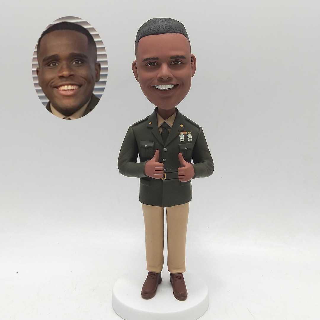 Soldier Bobblehead, Army Uniform, Personalized Military Decor, Service ...
