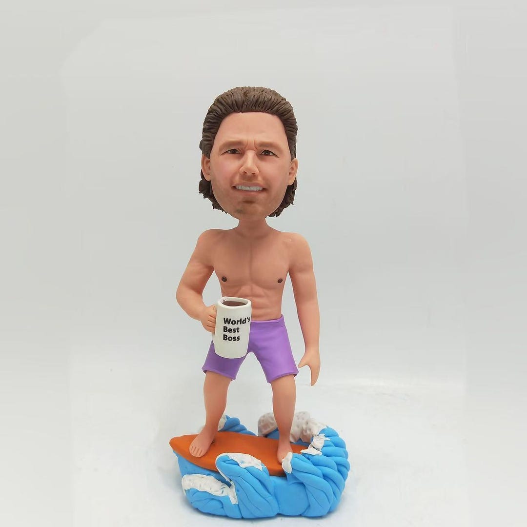 Custom Groovy Surfer Bobblehead,surfing for Husband, Custom Sport ...