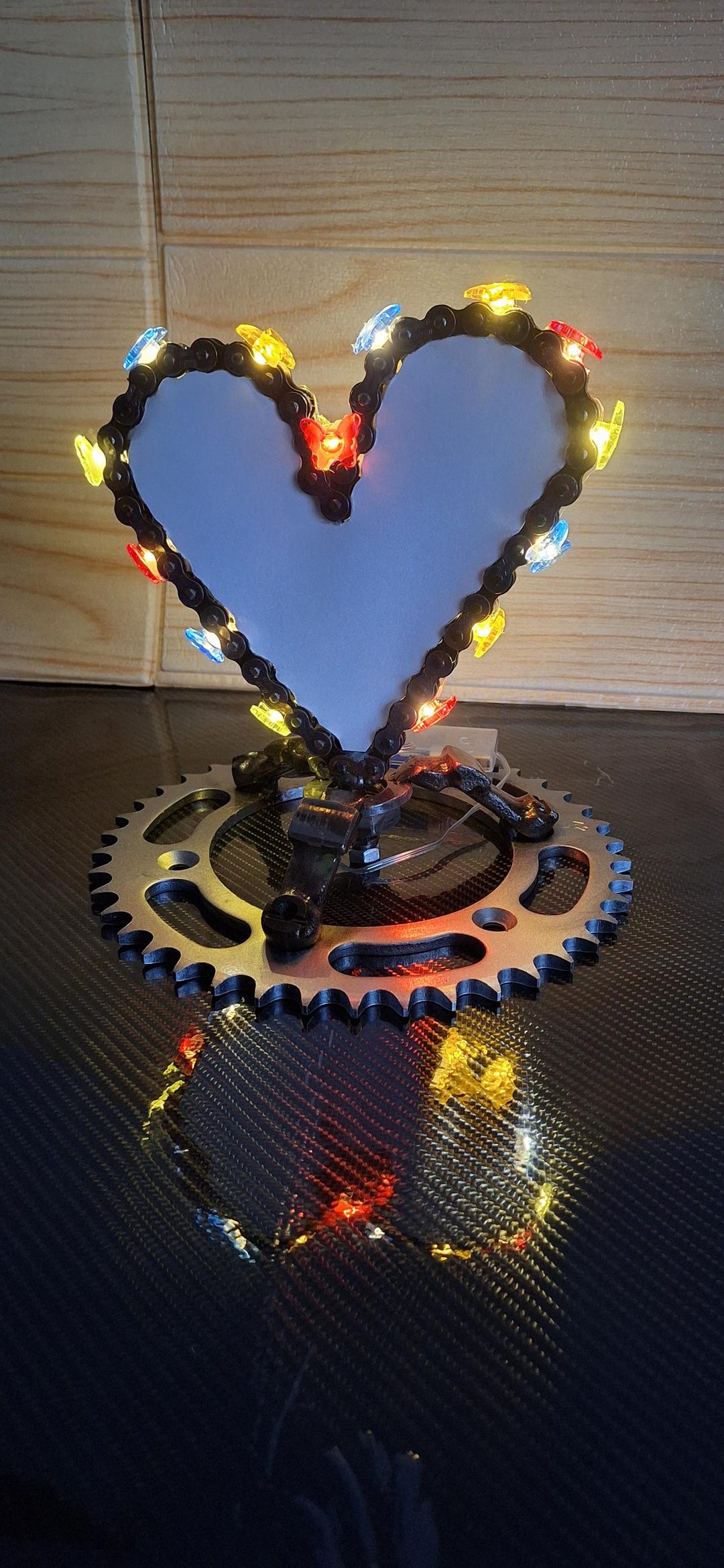 Motorcycle Chain Heart With LED Butterflies – DIY Romantic Gift With ...