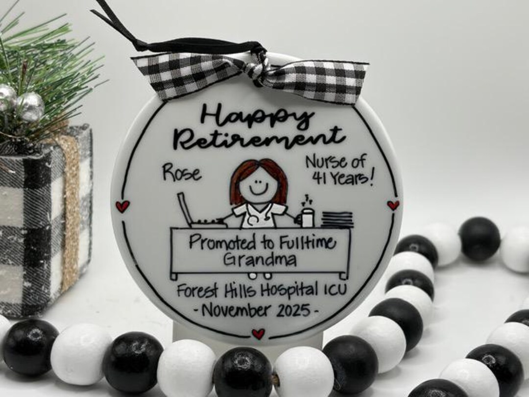 Happy Retirement Personalized Ornament - Etsy