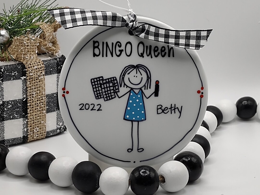 Bingo Queen Personalized Stick Figure Ornament/personalized - Etsy