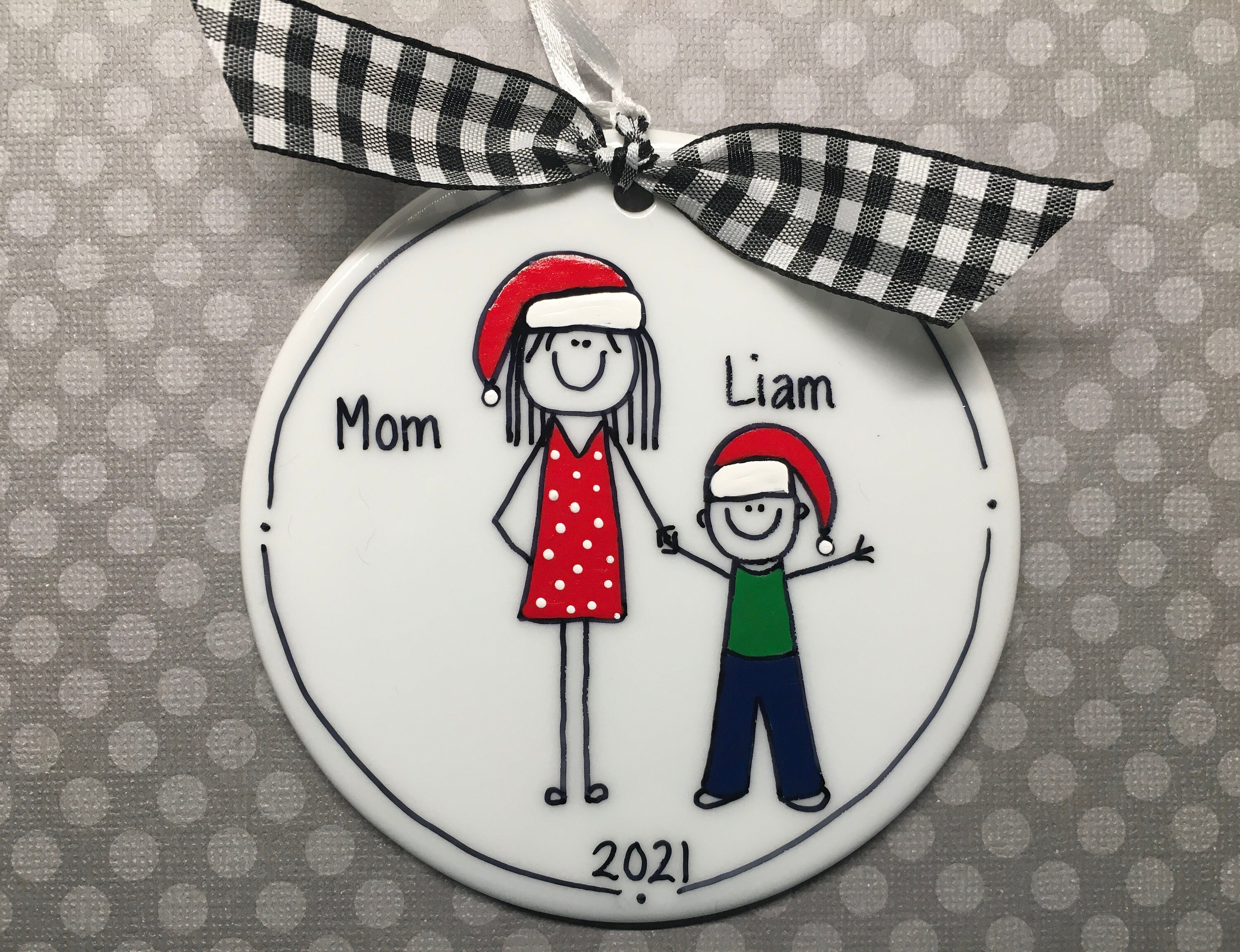 Single Parent 2-5 People Personalized Stick Figure - Etsy