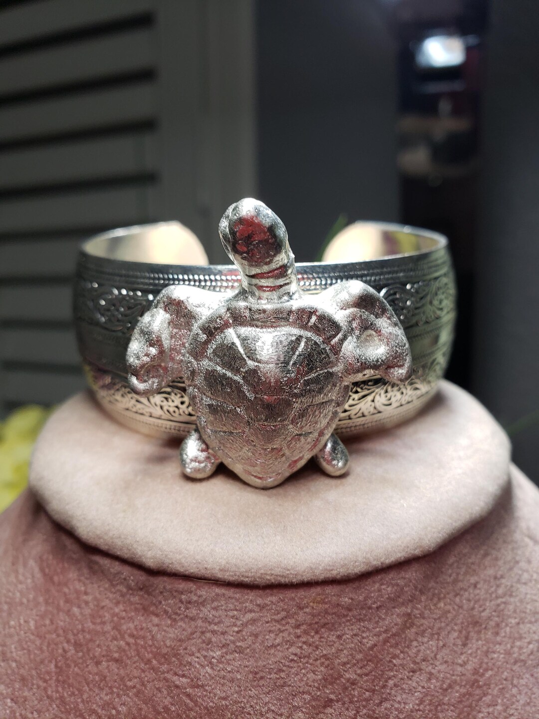 Whimsical Sea Turtle Pewter Cuff Silver Bracelet Jewelry, Gift for ...