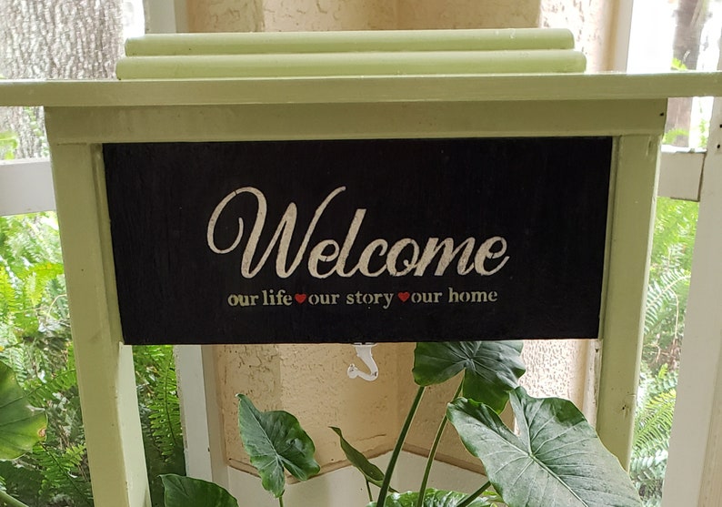 Welcome Plant Hanger, Front Porch or Foyer, Customized Planter ...