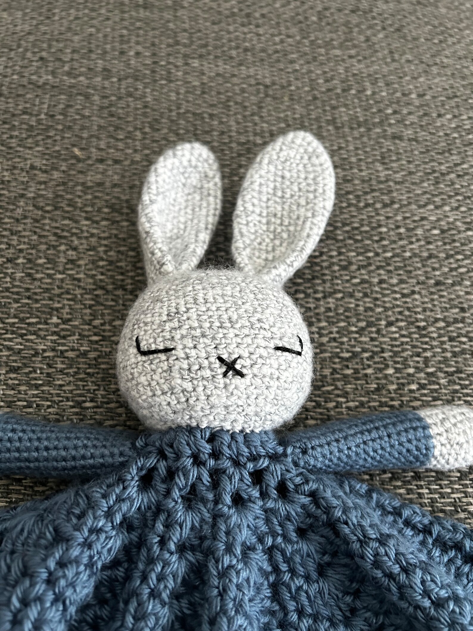 Crochet Bunny Lovey: Blue Gray - Etsy