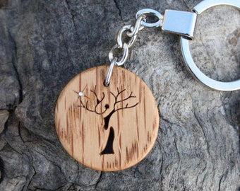 Oak Tree Key Chain - Etsy