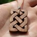 Hand Carved Irish Symbol, Infinity Knot Wooden Pendant, Irish Chestnut ...