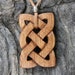 Hand Carved Irish Symbol, Infinity Knot Wooden Pendant, Irish Chestnut ...