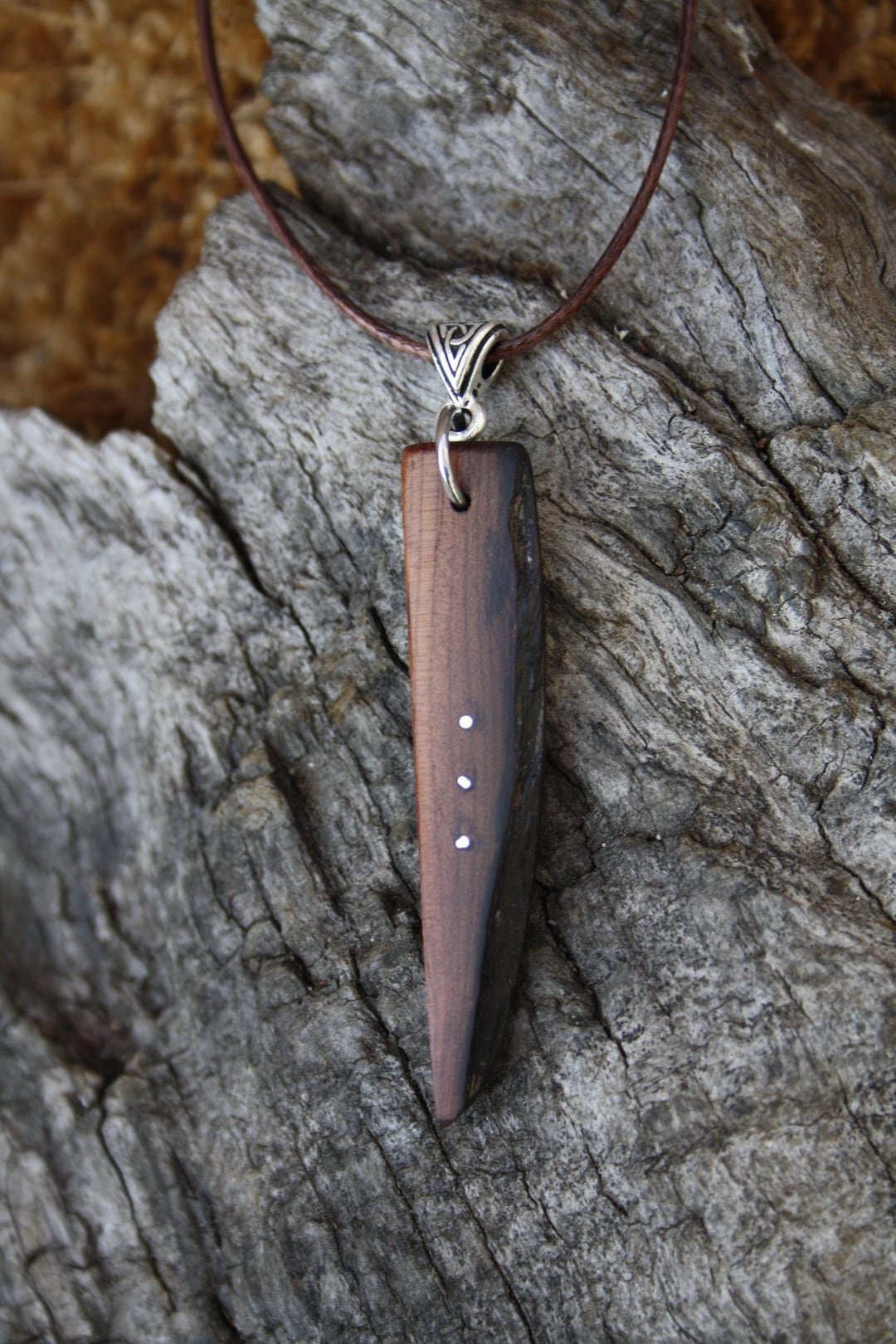 6000 Year Old Irish Bog Yew Pendant, Hand-carved Minimalist Irish ...