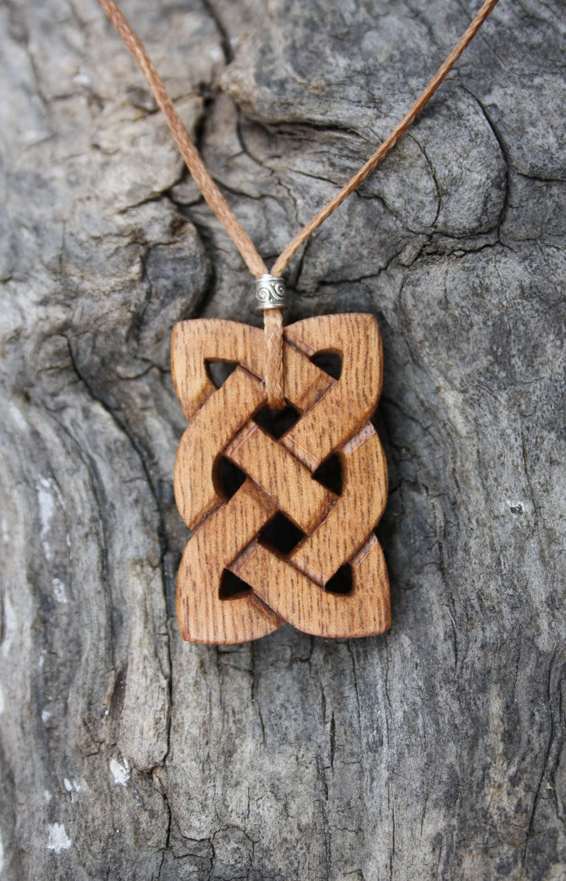 Hand Carved Irish Symbol Infinity Knot Wooden Pendant Irish - Etsy