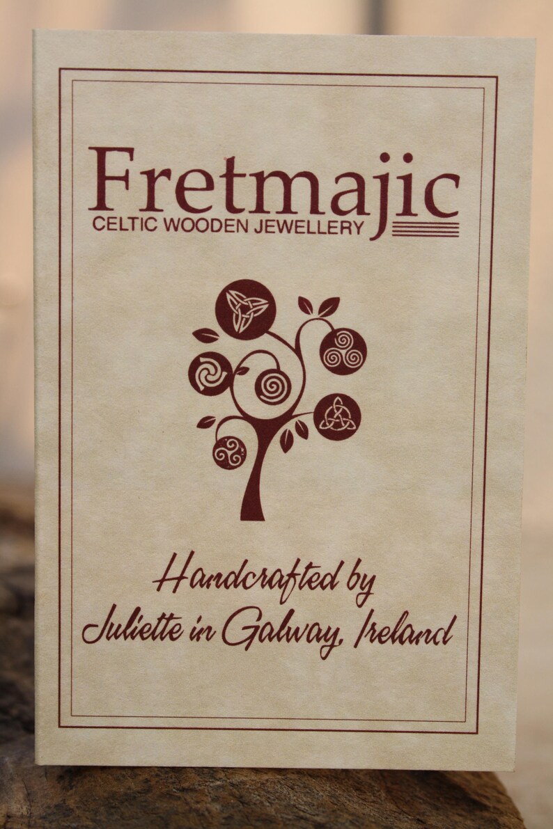 Irish Elm Triskelion Pendant Handcarved Triple Spiral Celtic | Etsy