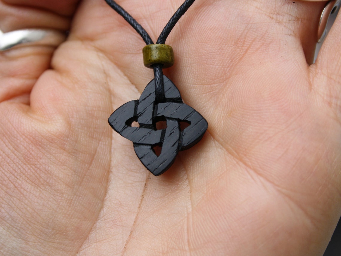 5000 Year Old Irish Bog Oak Celtic Knot Pendant Celtic Love | Etsy