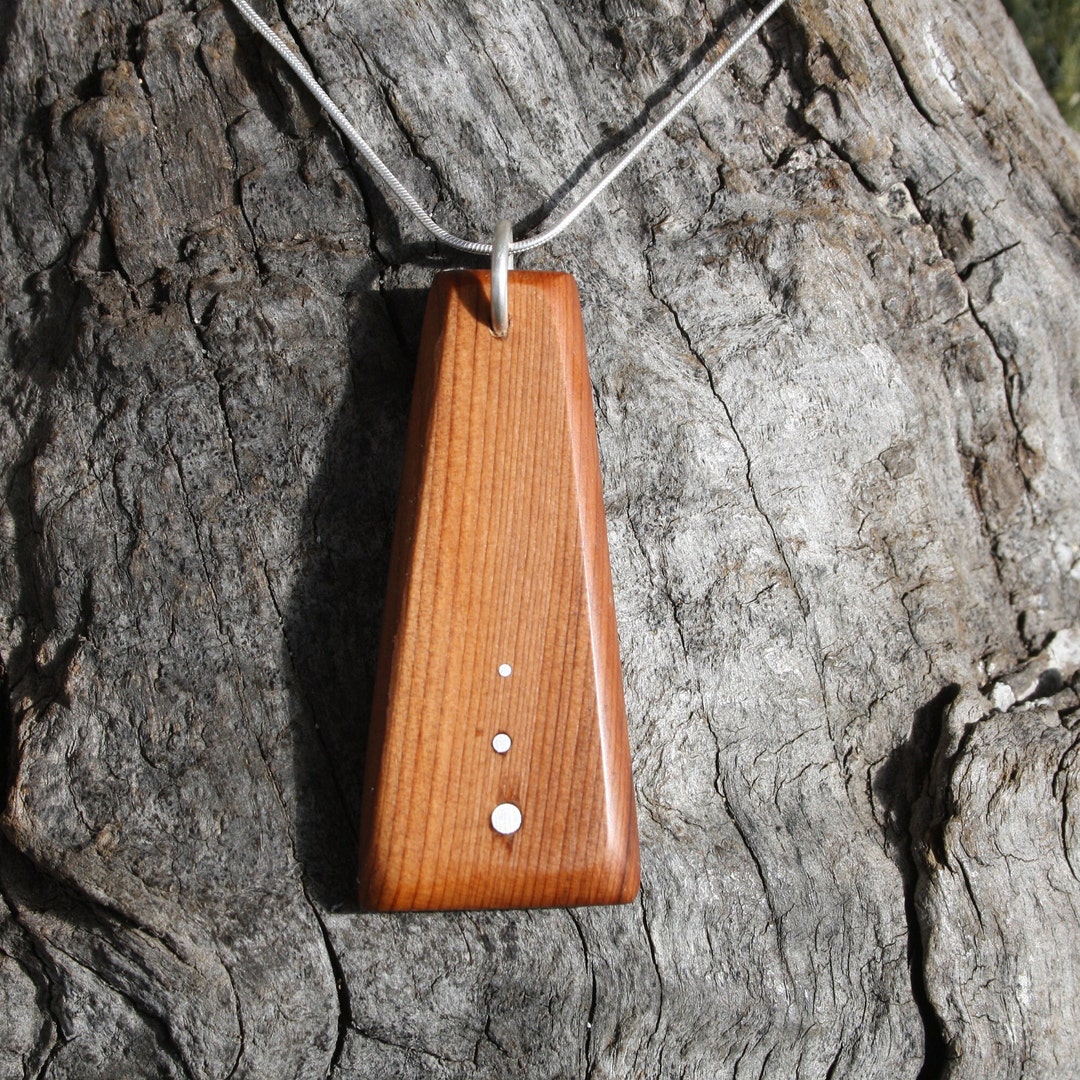 Hand-carved Irish Bog Yew Pendant, 6000 Year Old Minimalist Bog Yew ...