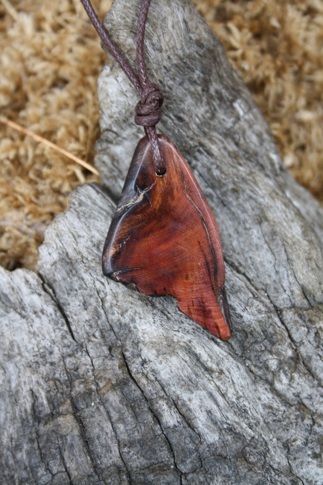 6000 Year Old Irish Bog Yew Necklace, Unique Bogwood Pendant, Bog Wood ...
