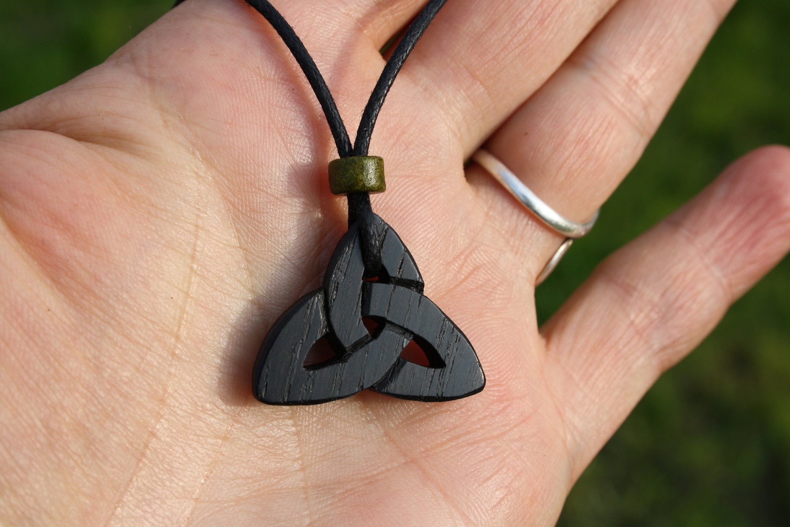 Irish Bog Oak Celtic Knot Necklace 5000 Year Old Irish Bog | Etsy