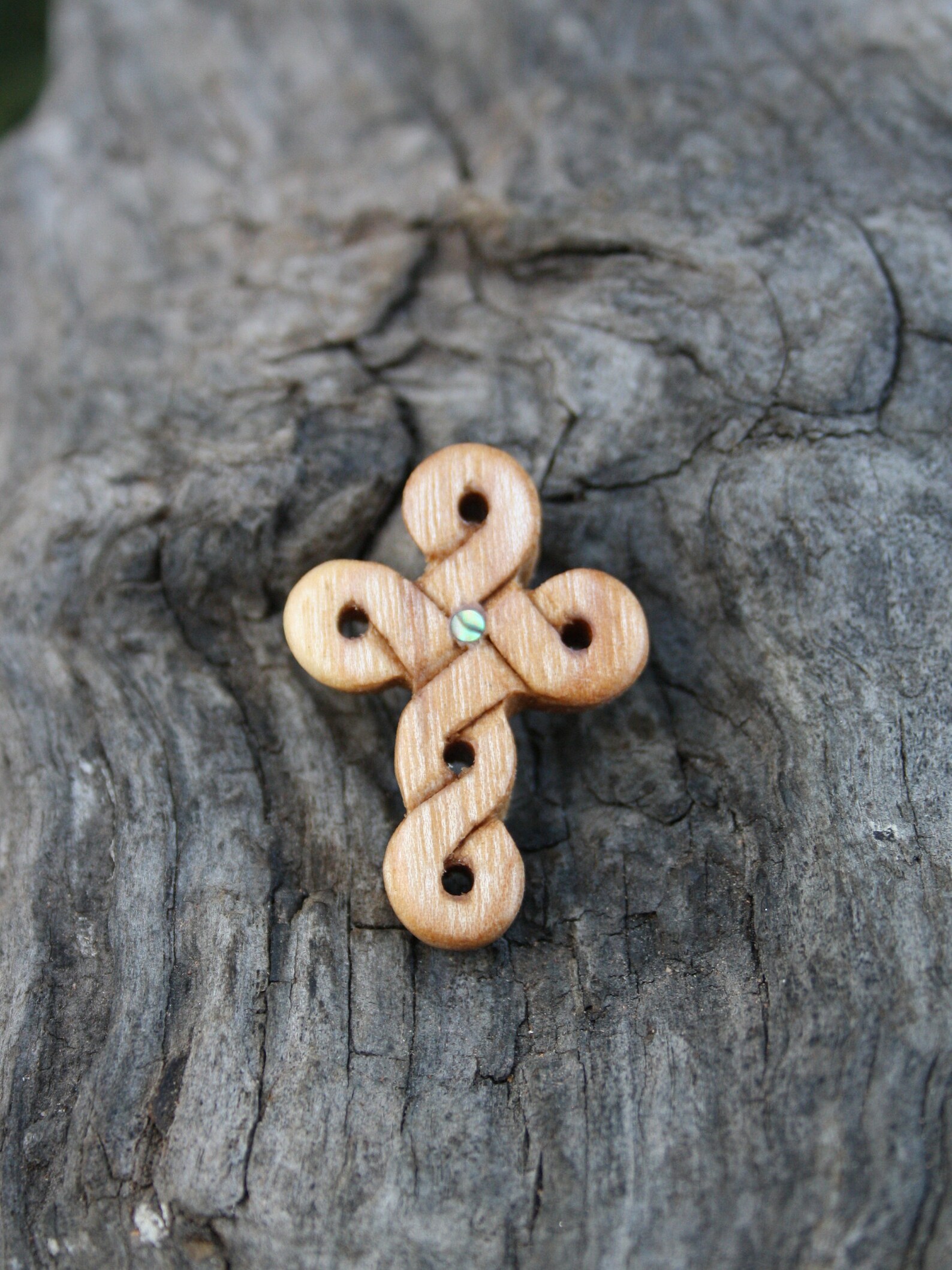 Handcarved Irish Ash Wood Cross Brooch Wooden Celtic Cross - Etsy