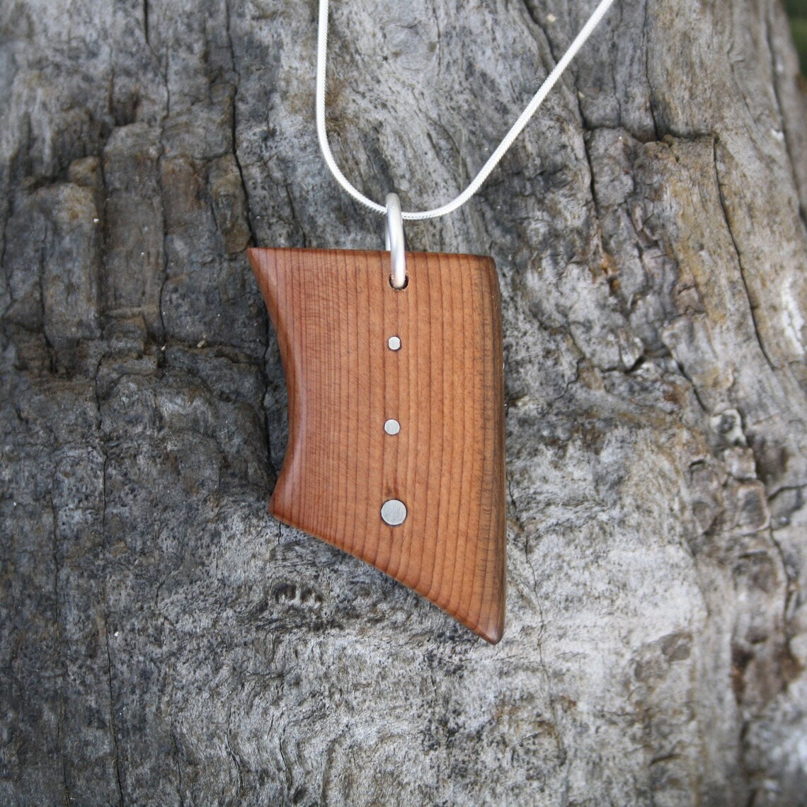 Hand-carved Irish Bog Yew Pendant 6000 Year Old Minimalist | Etsy