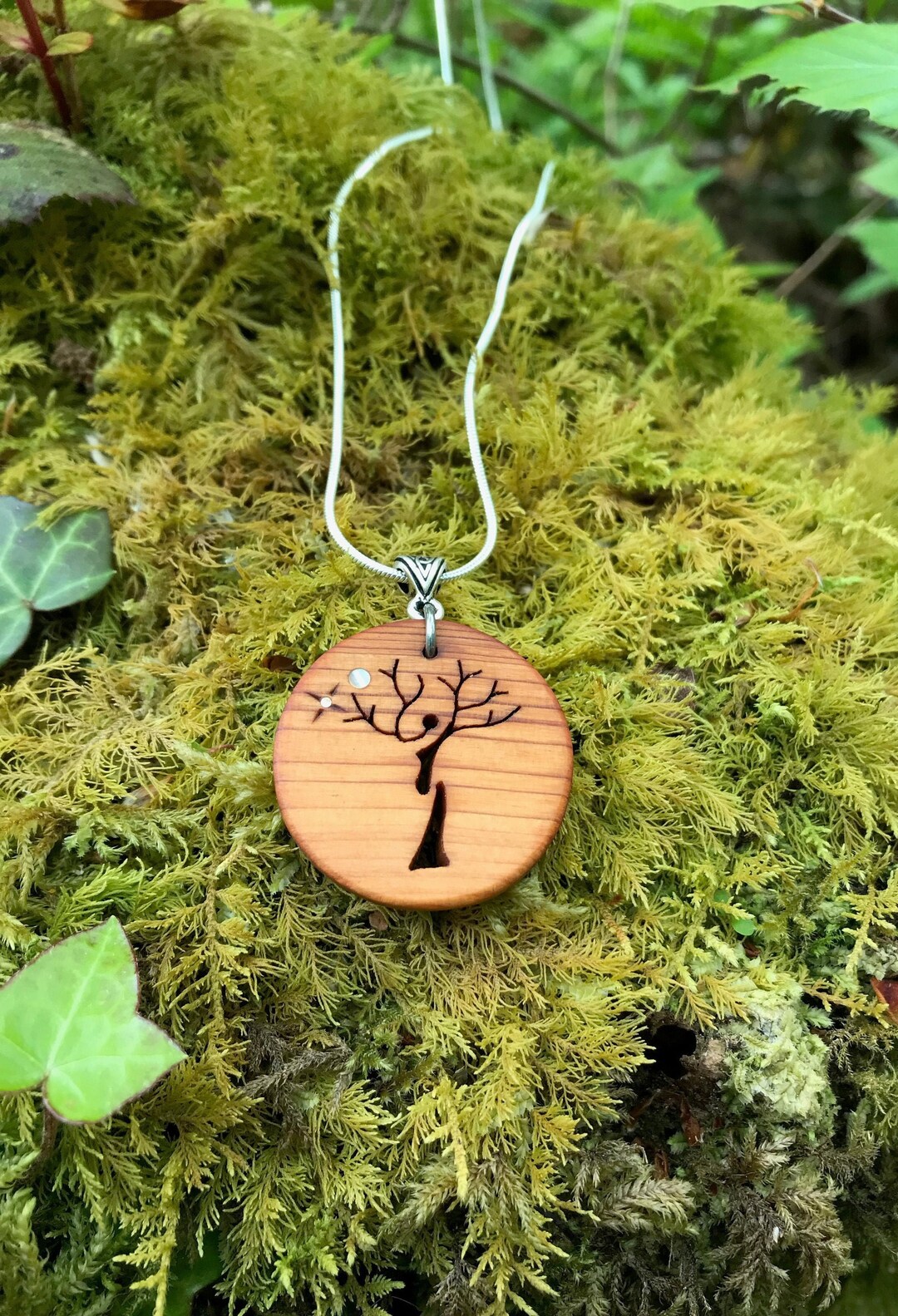 Hand-carved Wooden Tree Necklace, Unique Pagan Celtic Tree of Life ...