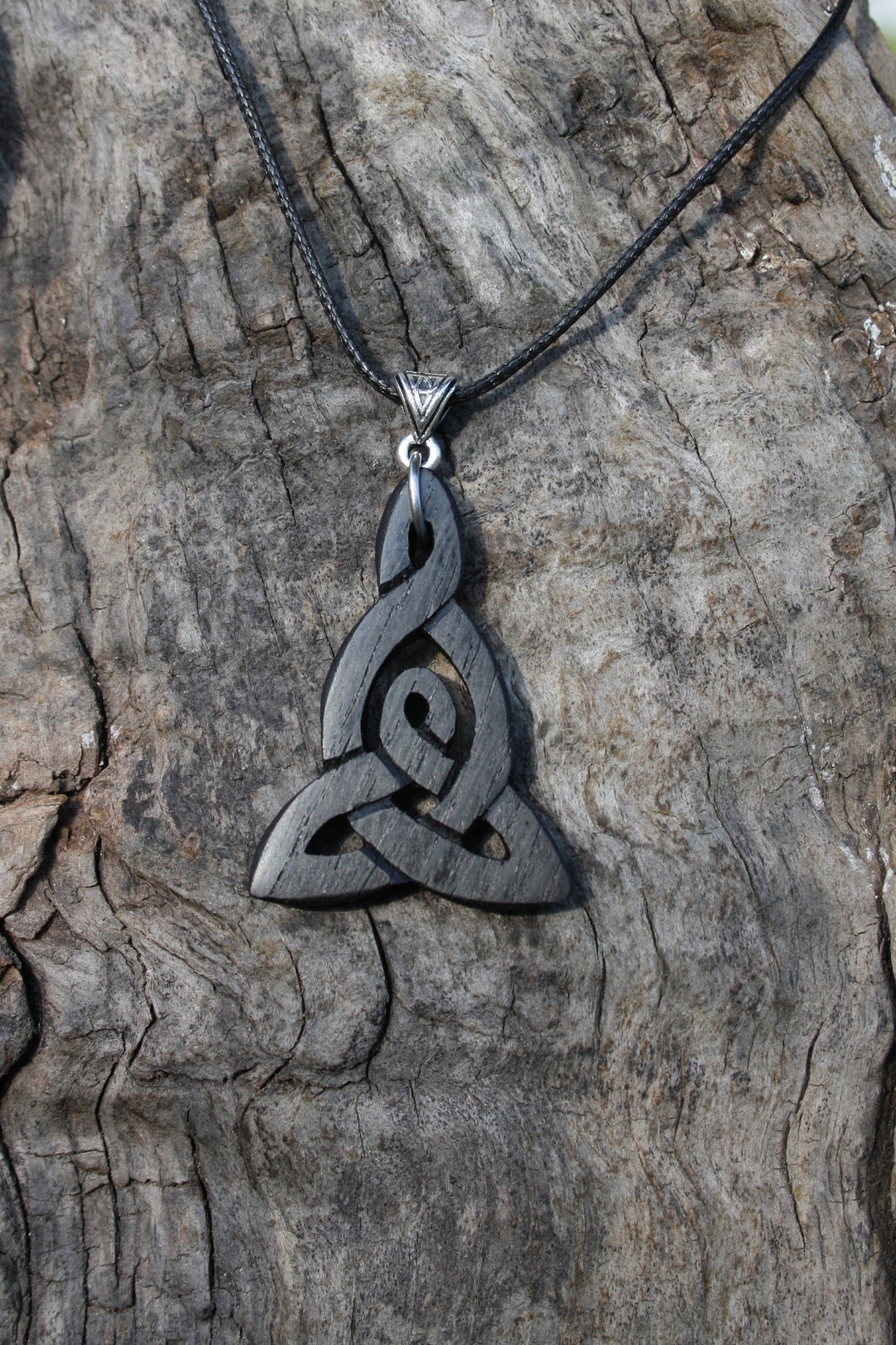 5000 Year Old Irish Bog Oak Celtic Mother and Child Knot Pendant ...