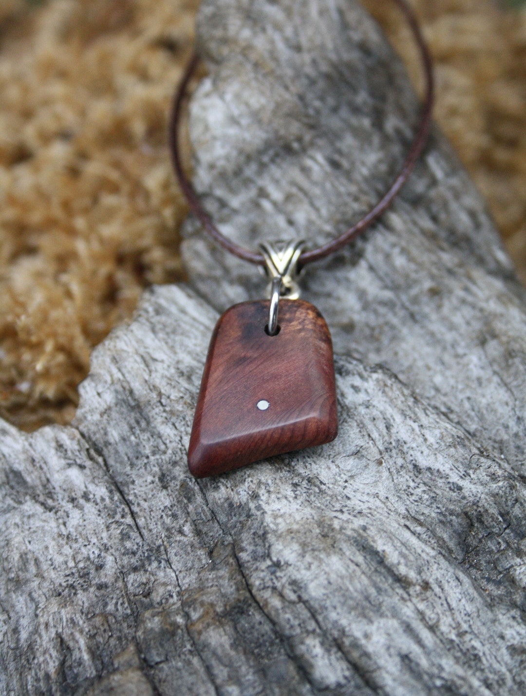 6000 Year Old Irish Bog Yew Pendant, Hand-carved Minimalist Irish ...