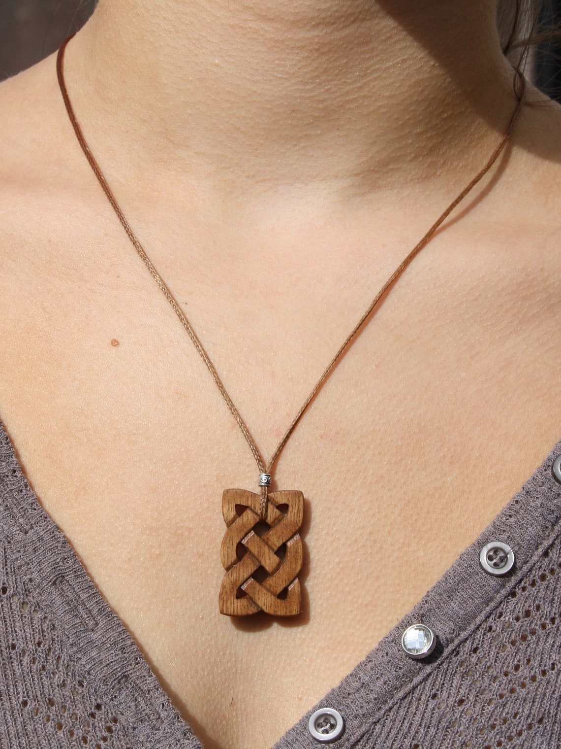 Celtic Sailor Knot Pendant: Hand-carved Chestnut Wood Celtic Knot ...