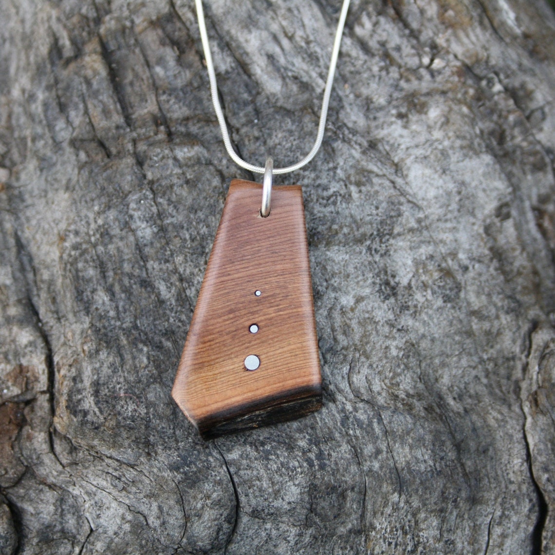 Hand-carved Irish Bog Yew Pendant 6000 Year Old Minimalist - Etsy