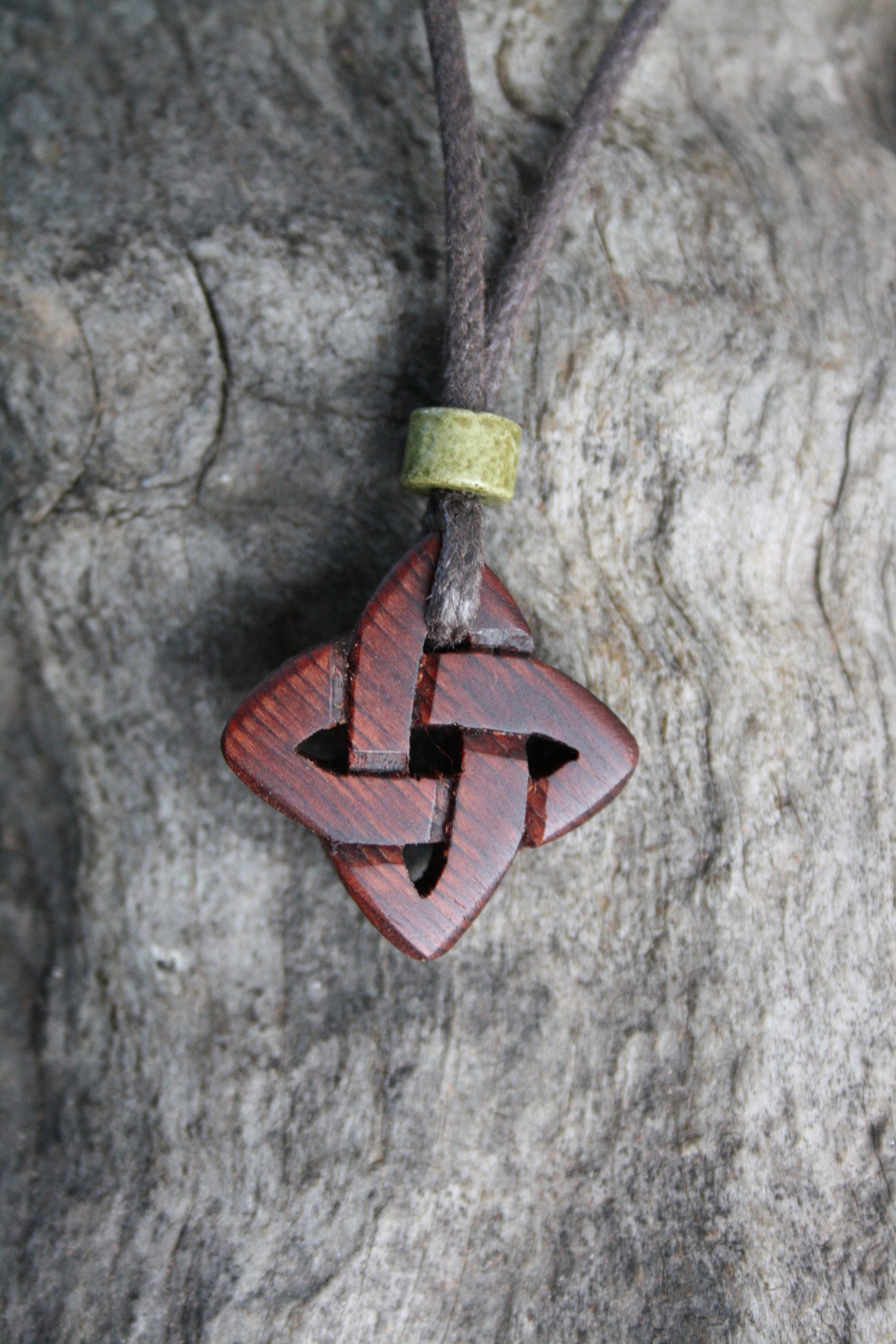 6000 Year Old Irish Bog Yew Celtic Knot Pendant Celtic Love | Etsy