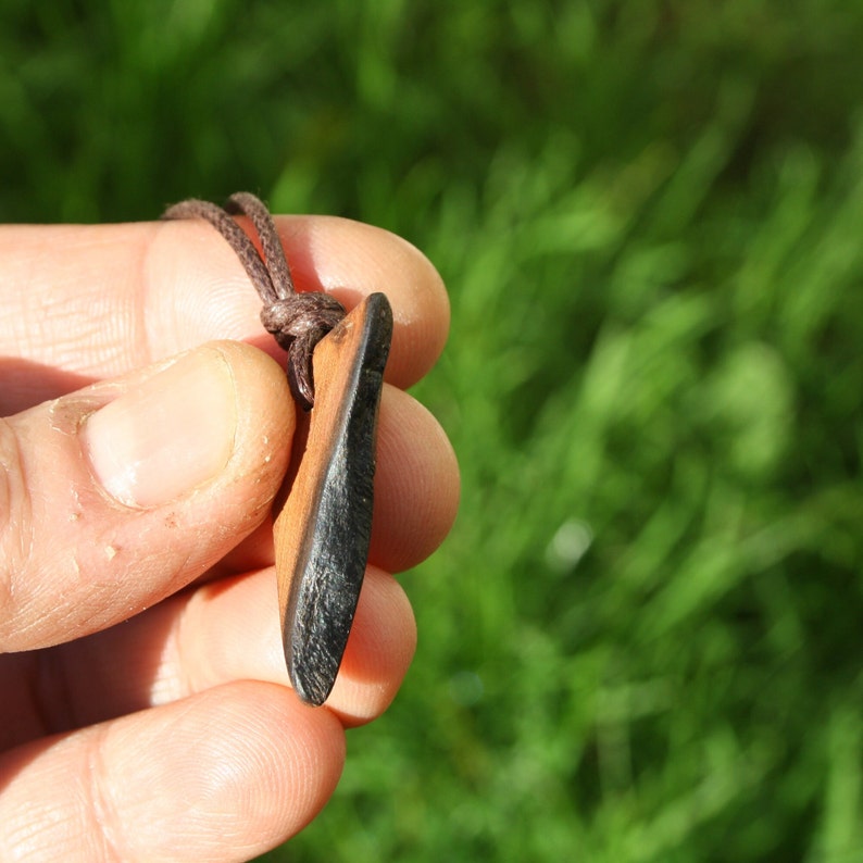 6000 Year Old Irish Bog Yew Necklace Unique Bogwood Pendant - Etsy