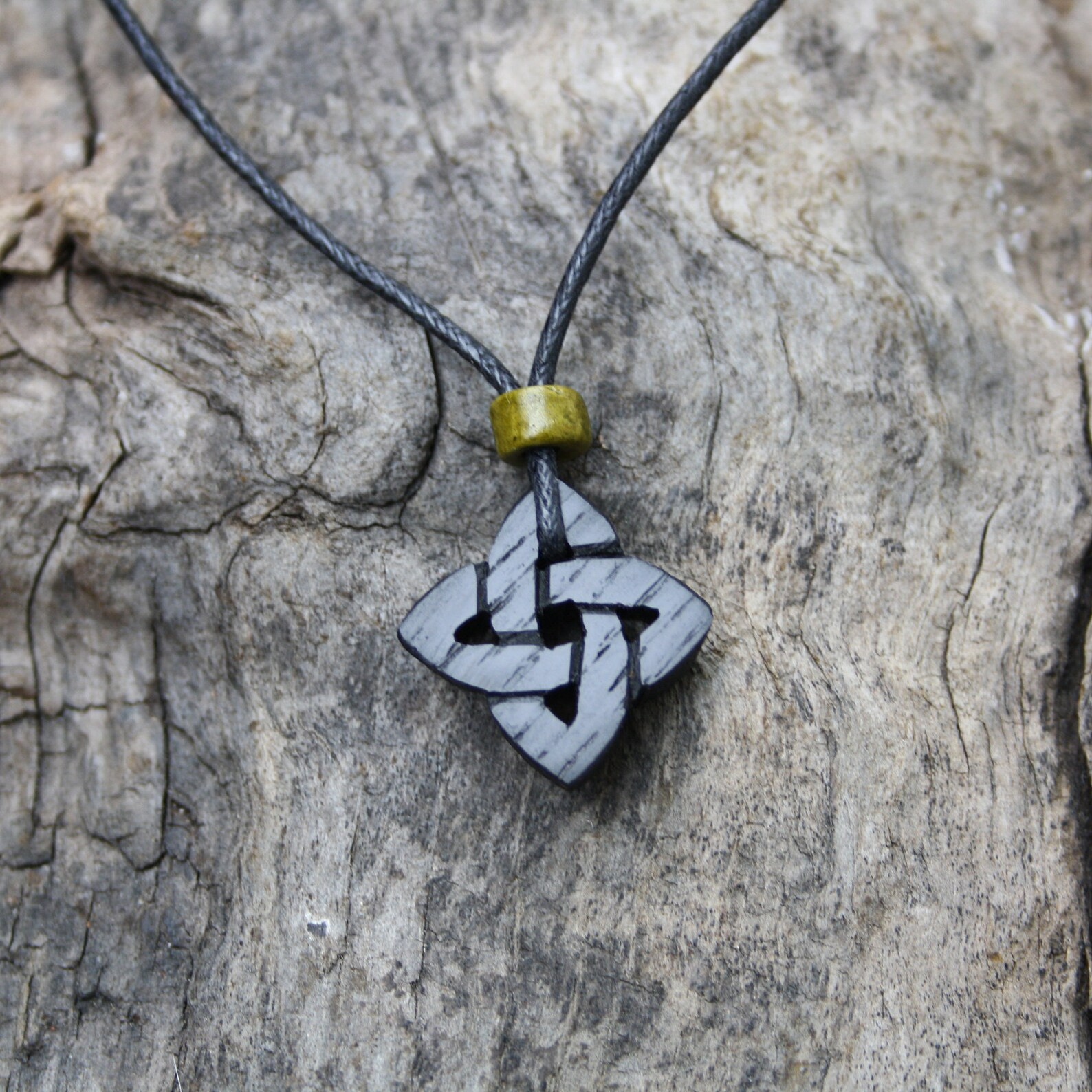 5000 Year Old Irish Bog Oak Celtic Knot Pendant Celtic Love | Etsy