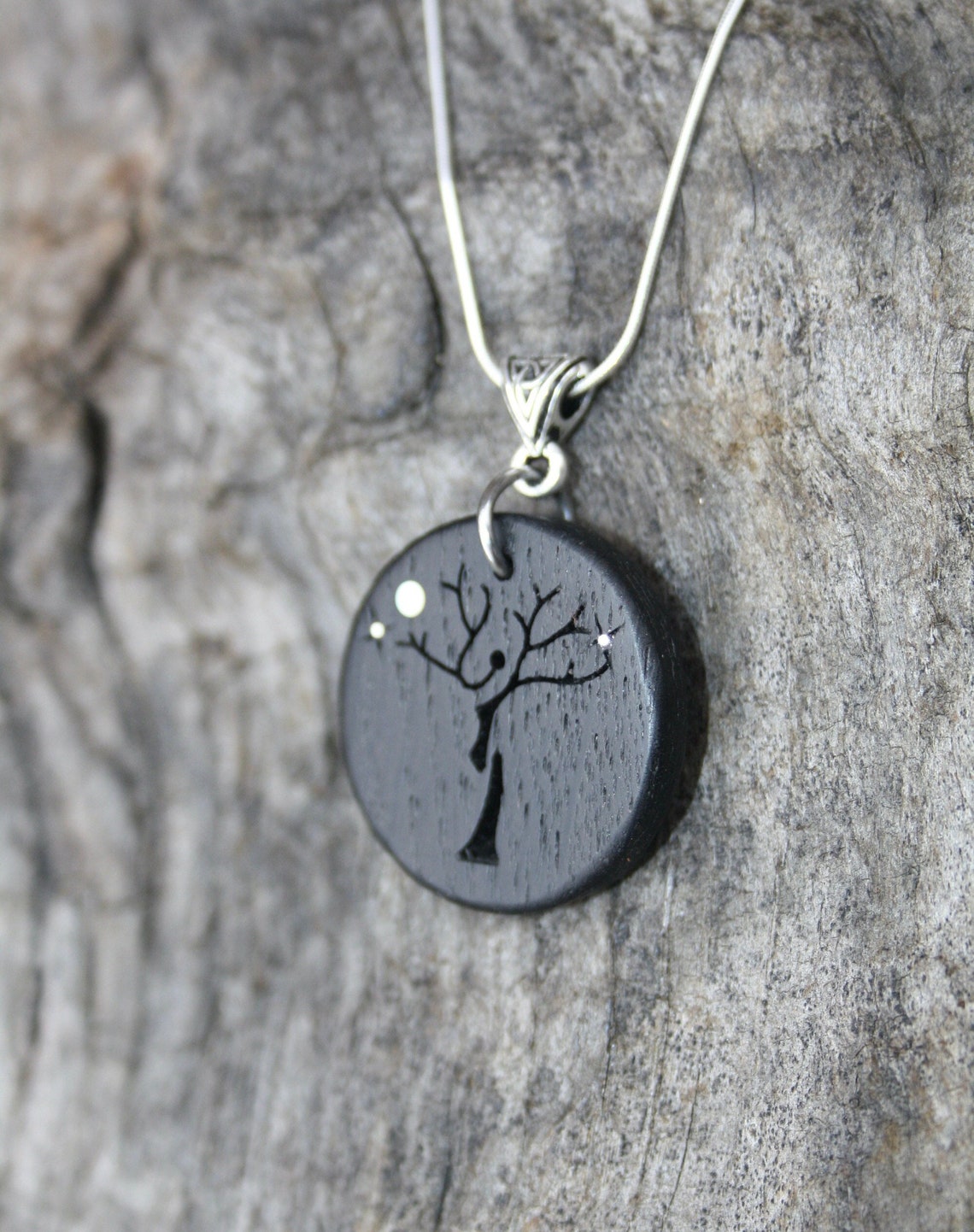 5000 Year Old Irish Bog Oak Tree of Life Lady Pendant With | Etsy