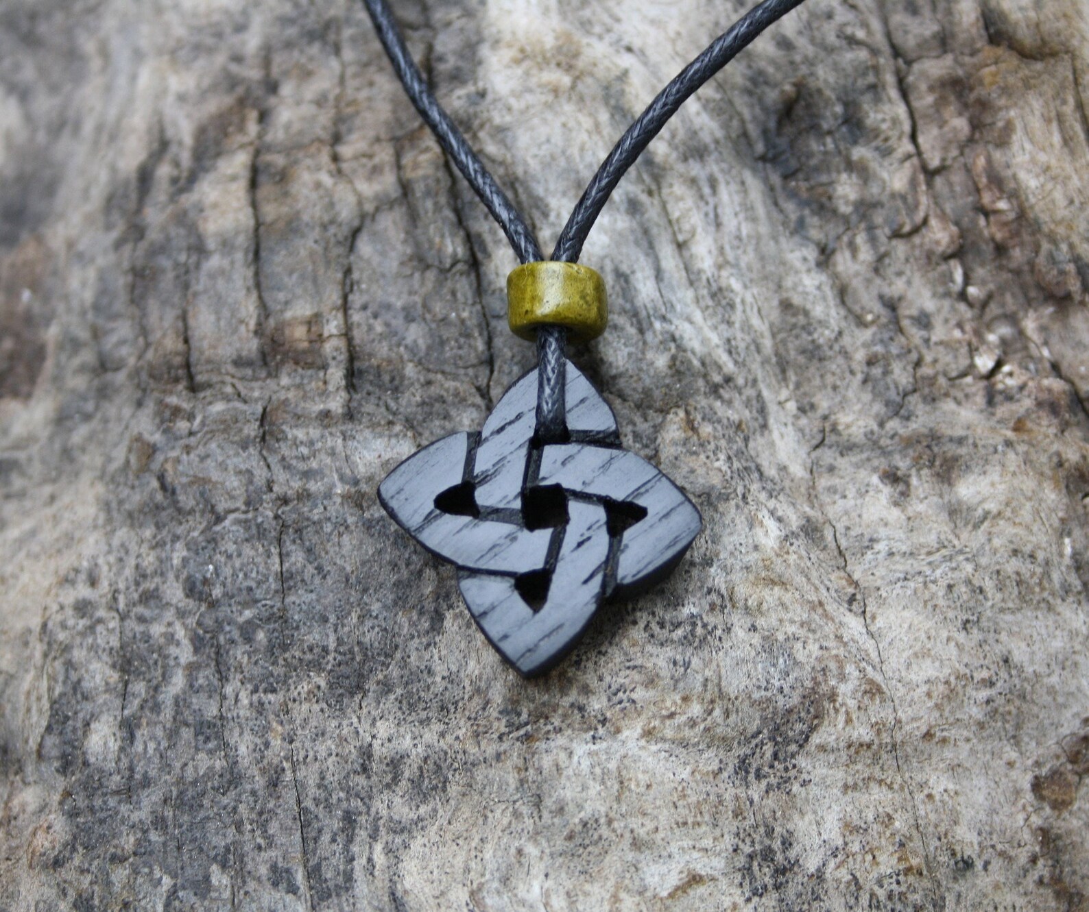 5000 Year Old Irish Bog Oak Celtic Knot Pendant Celtic Love | Etsy