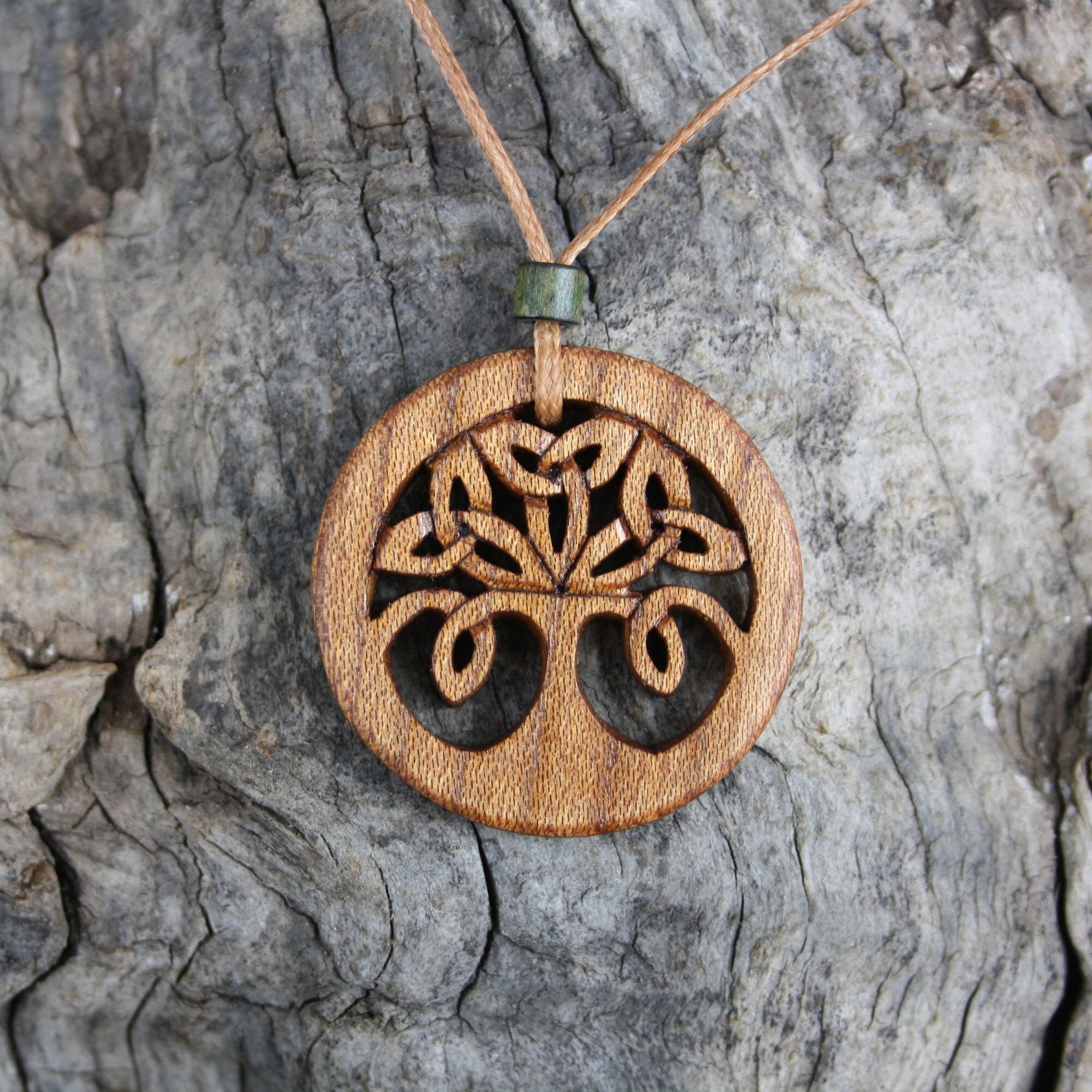 Irish Elm Celtic Tree of Life Knot Pendant Hand Carved Celtic - Etsy ...