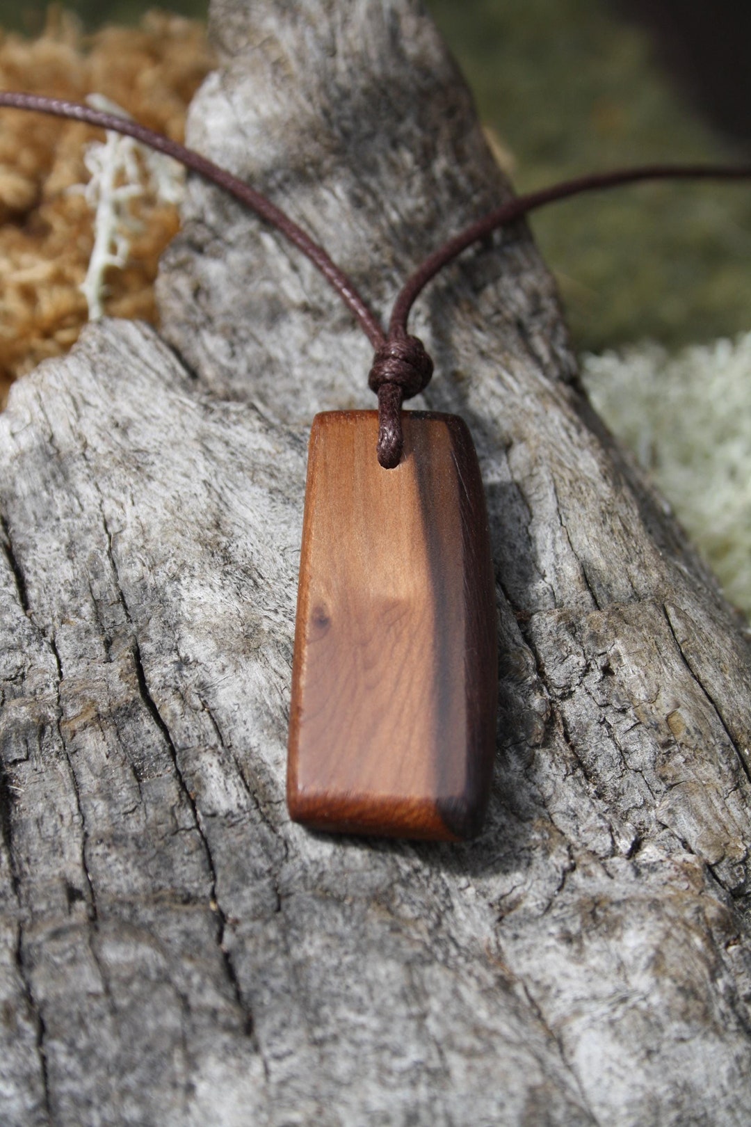 6000 Year Old Irish Bog Yew Necklace, Unique Bogwood Pendant, Bog Wood ...