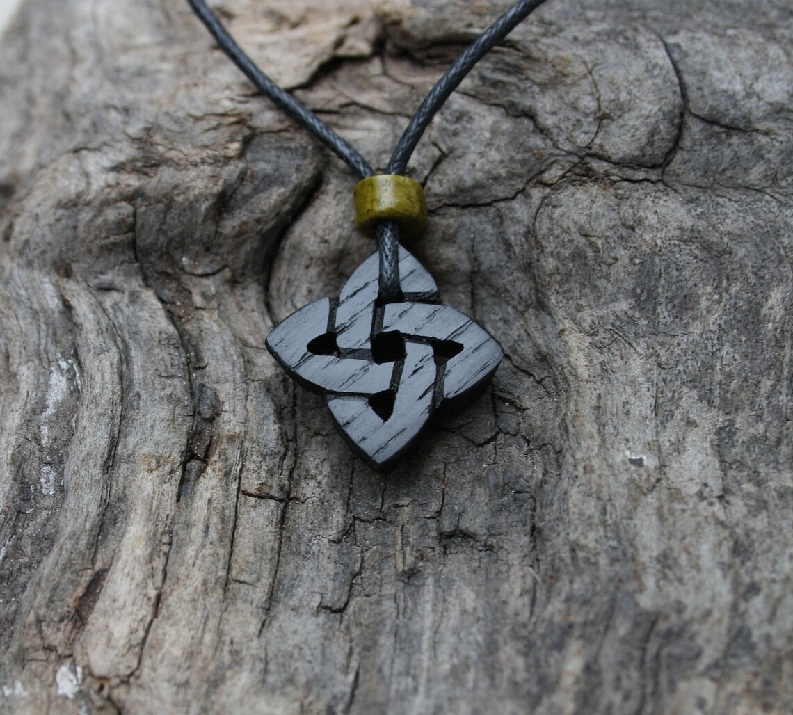 5000 Year Old Irish Bog Oak Celtic Knot Pendant Celtic Love | Etsy