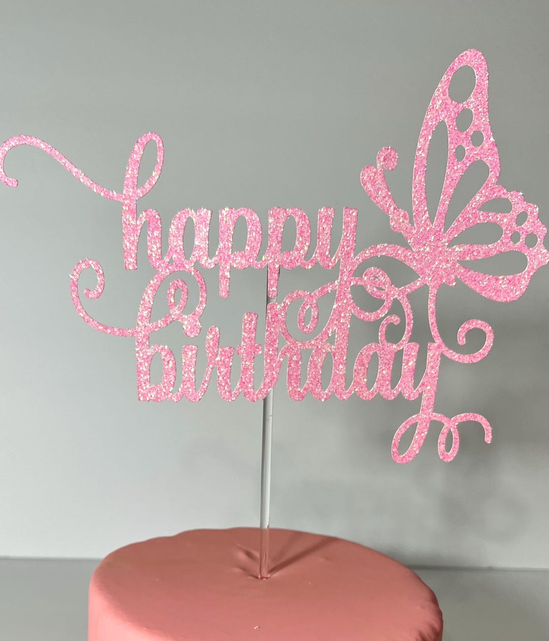 Butterfly Birthday Cake Topper, Butterfly Cake Topper, Glitter Cake ...