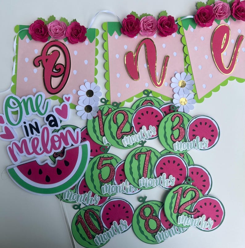 Watermelon Cake Topper, Melon Cake Topper, Melon Party, 2nd Watermelon ...