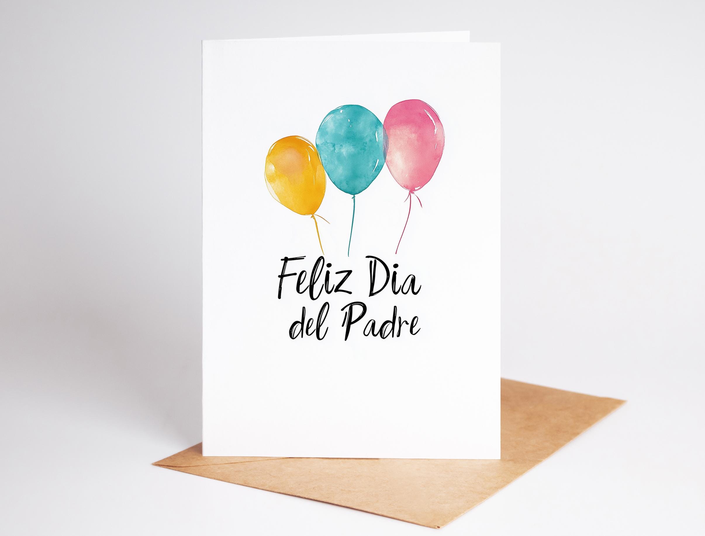 Feliz Dia Del Padre Card: Spanish Father's Day Card, Blank Inside With ...