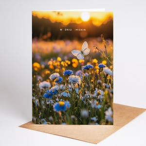 Polska Kartka Imieniny, Polish Name Day Greeting Card, W Dniu Imienin ...