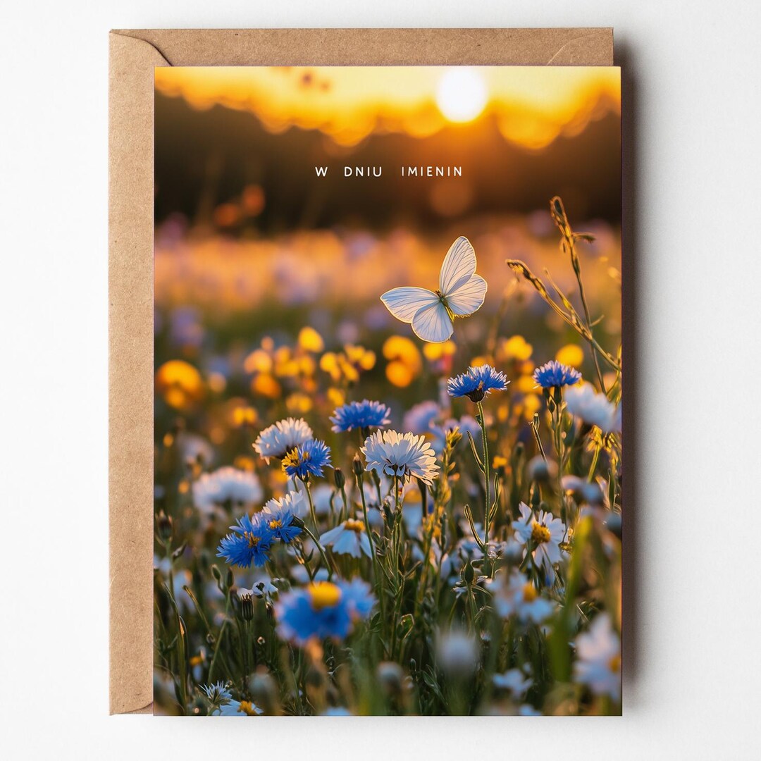 Polska Kartka Imieniny, Polish Name Day Greeting Card, W Dniu Imienin ...
