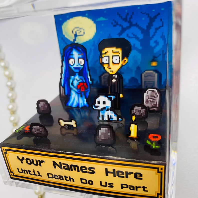 Corpse Bride 3D Diorama Anniversary Gothic Wedding Valentine's Day Gift ...
