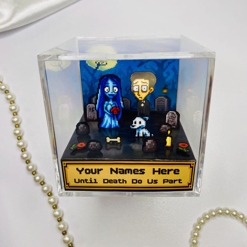 Corpse Bride 3D Diorama Anniversary Gothic Wedding Valentine's Day Gift ...
